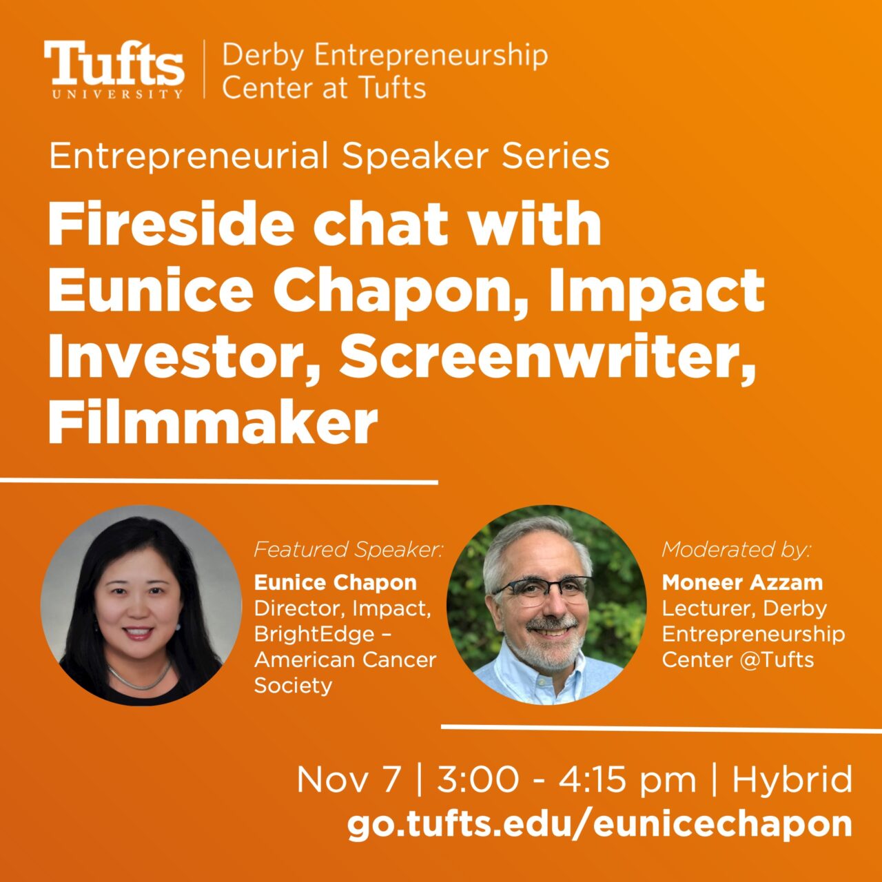Fireside chat with Eunice Chapon, Impact Investor, Screenwriter, Filmmaker - Derby ...